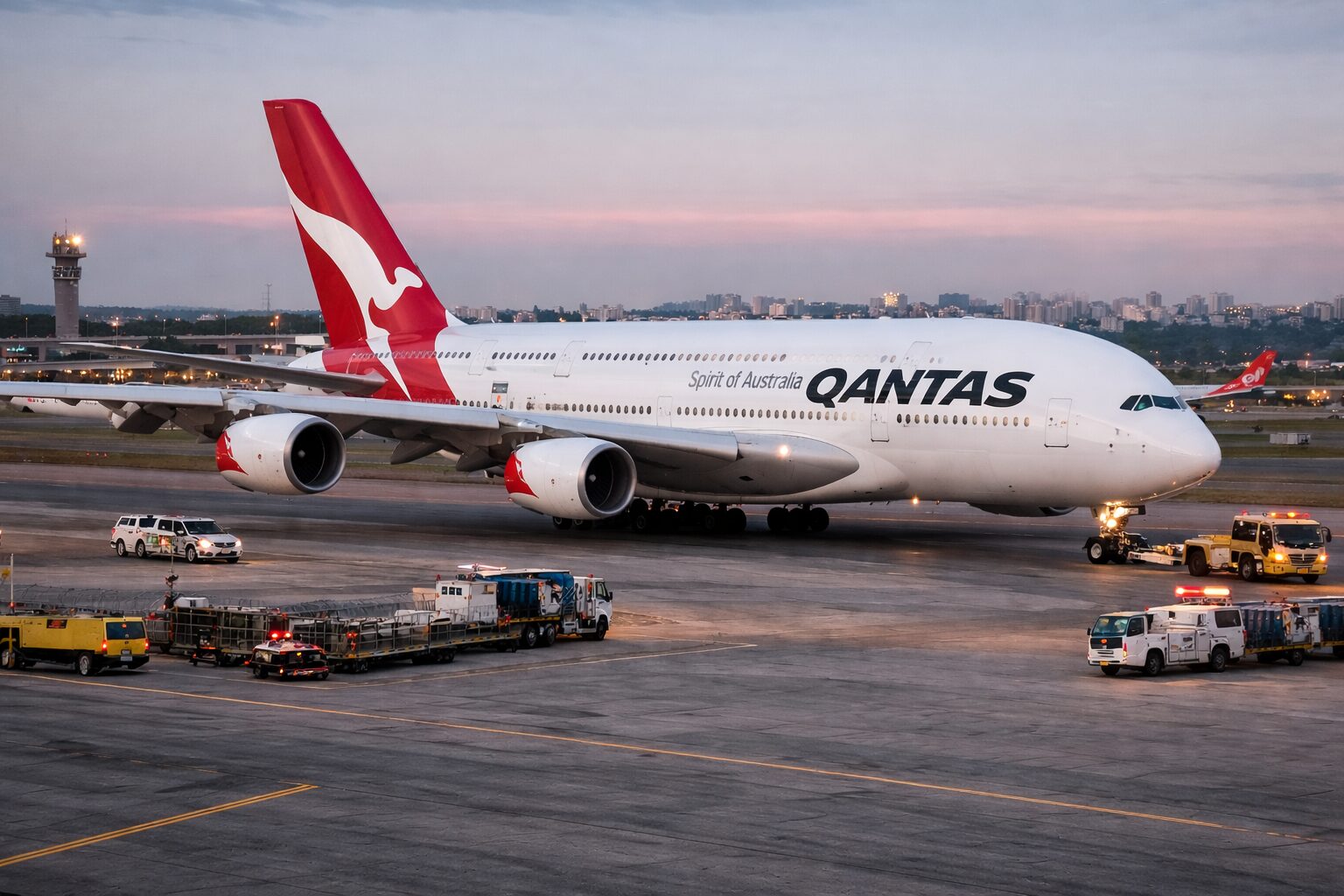 Qantas realiza voo inédito do Airbus A380 entre Sydney e SP